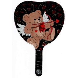 9" Teddy Bear with Arrow Heart Anagram Foil Balloon | UP Up And Away